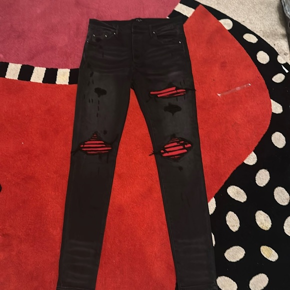 AMIRI | Jeans | Amiri Mx Red Patches Jeans | Poshmark